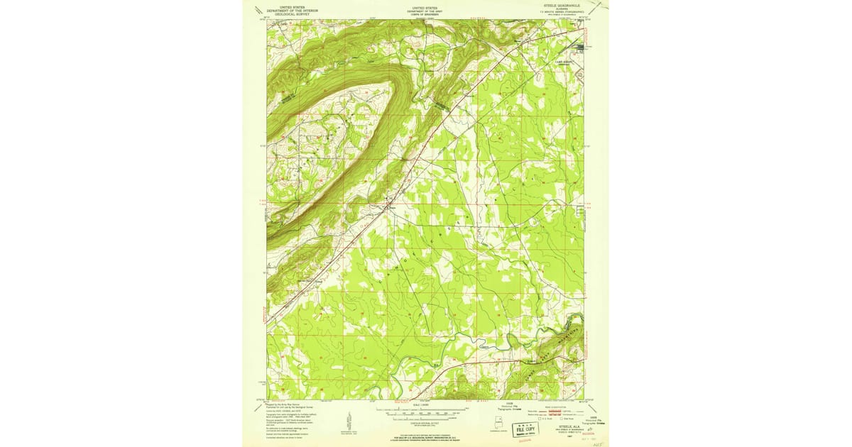 1947 Map of Steele, AL — High-Res | Pastmaps