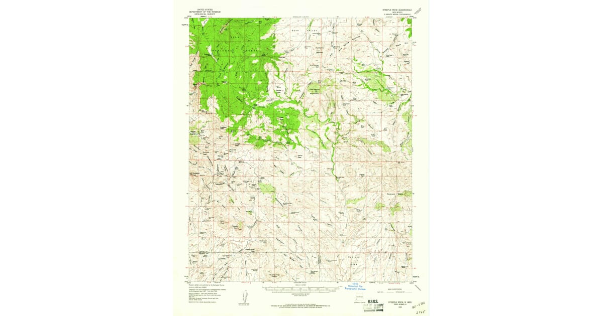 1959 Map of Steeple Rock, Grant County, NM — High-Res | Pastmaps