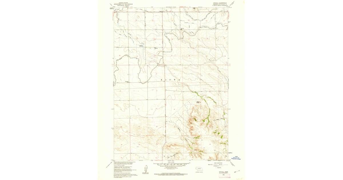 1960 Map of Stegall, Scotts Bluff County, NE — High-Res | Pastmaps