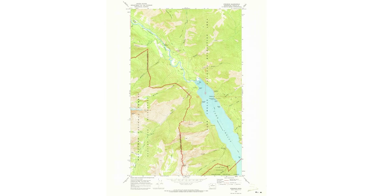 1969 Map of Stehekin, Chelan County, WA — High-Res | Pastmaps