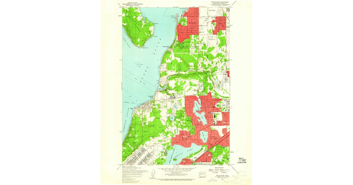 1959 Map of Steilacoom, WA — High-Res | Pastmaps