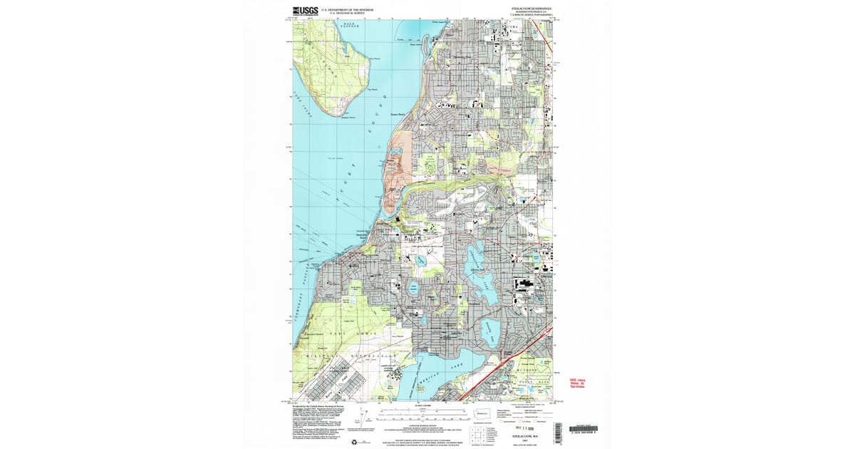 1997 Map of Steilacoom, WA — High-Res | Pastmaps