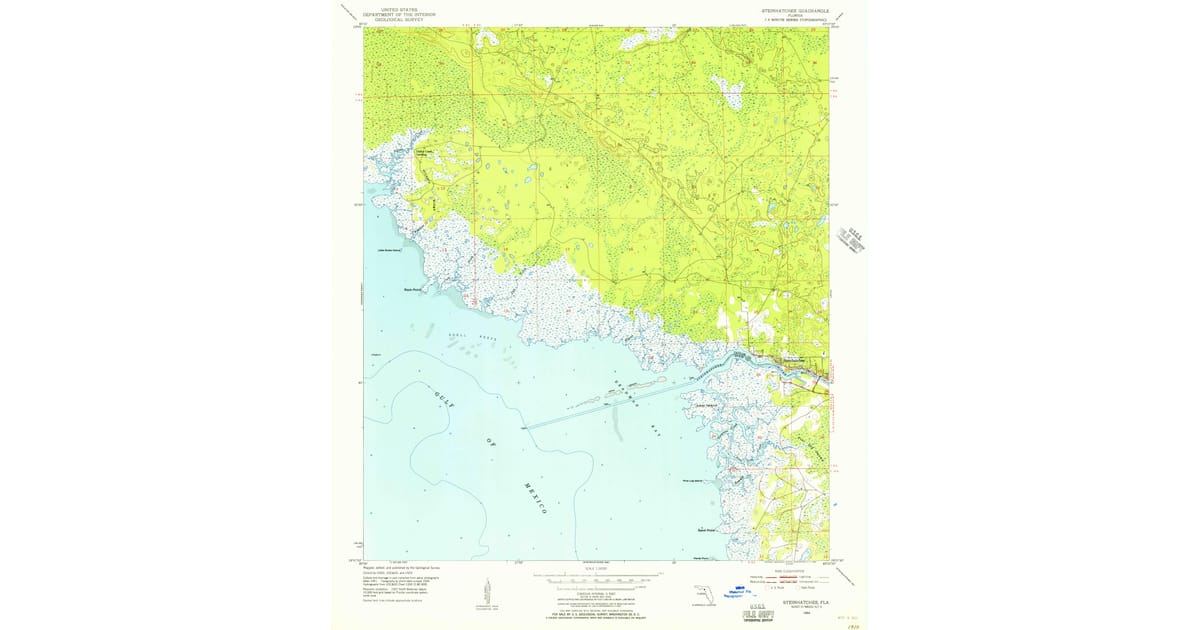 Old Maps of Steinhatchee, FL for Genealogy | Pastmaps