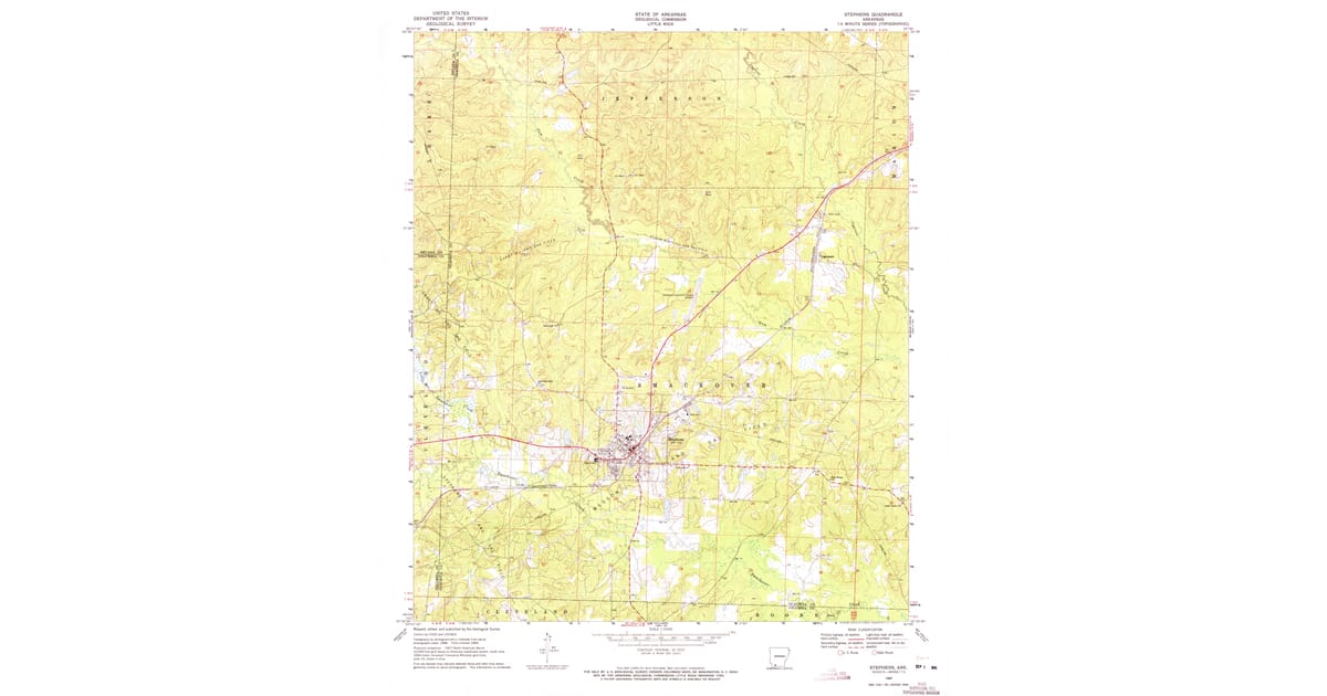 1969 Map of Stephens, AR — High-Res | Pastmaps
