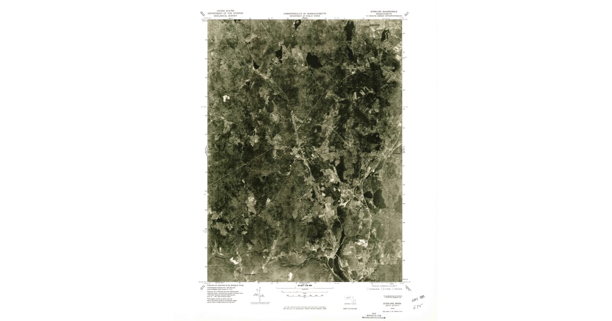 1975 Map of Sterling, Worcester County, MA — High-Res | Pastmaps