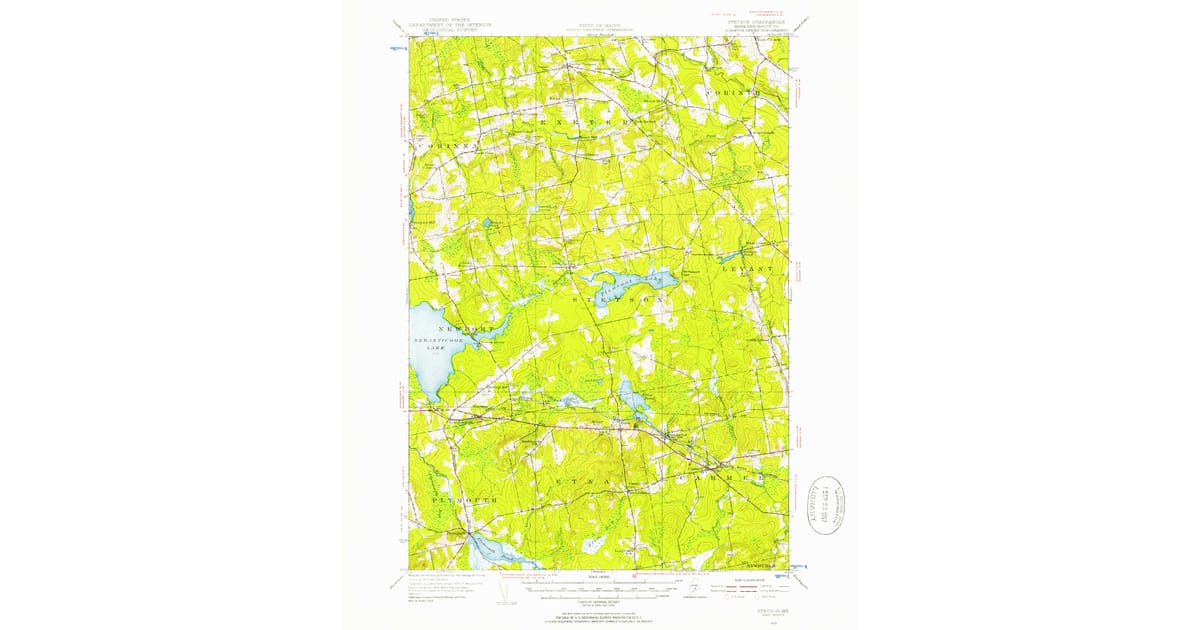 1955 Map of Stetson, Penobscot County, ME — High-Res | Pastmaps