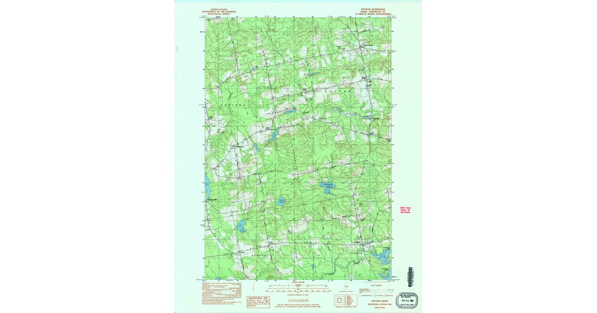 1982 Map of Stetson, Penobscot County, ME — High-Res | Pastmaps