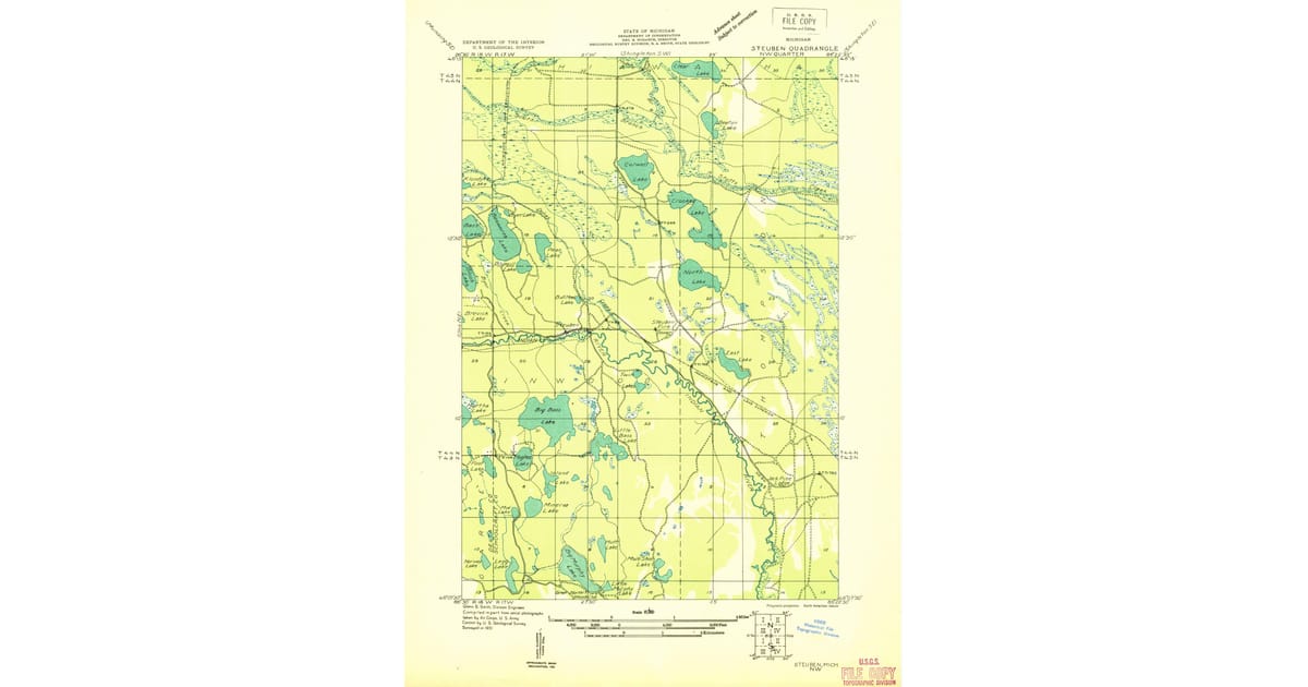 1931 Map of Steuben NW, Schoolcraft County, MI — High-Res | Pastmaps