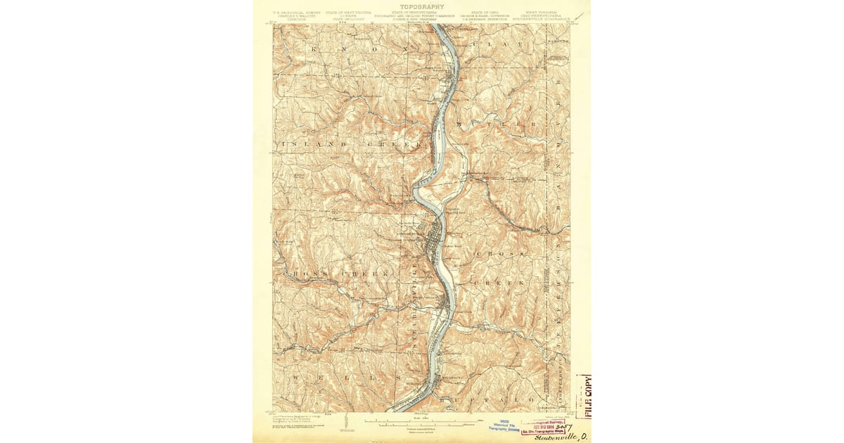 Old Maps of Weirton, WV for Hiking & Exploration | Pastmaps