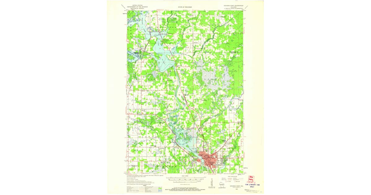 1956 Map of Stevens Point, WI — High-Res | Pastmaps