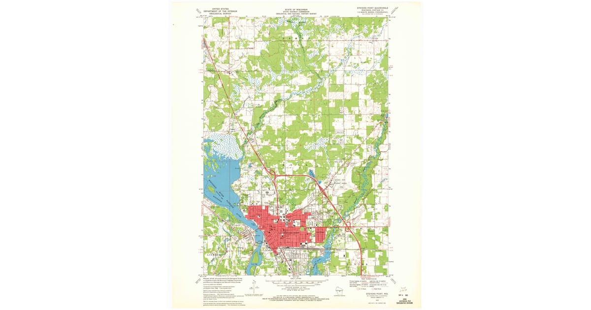 1970 Map of Stevens Point, WI — High-Res | Pastmaps