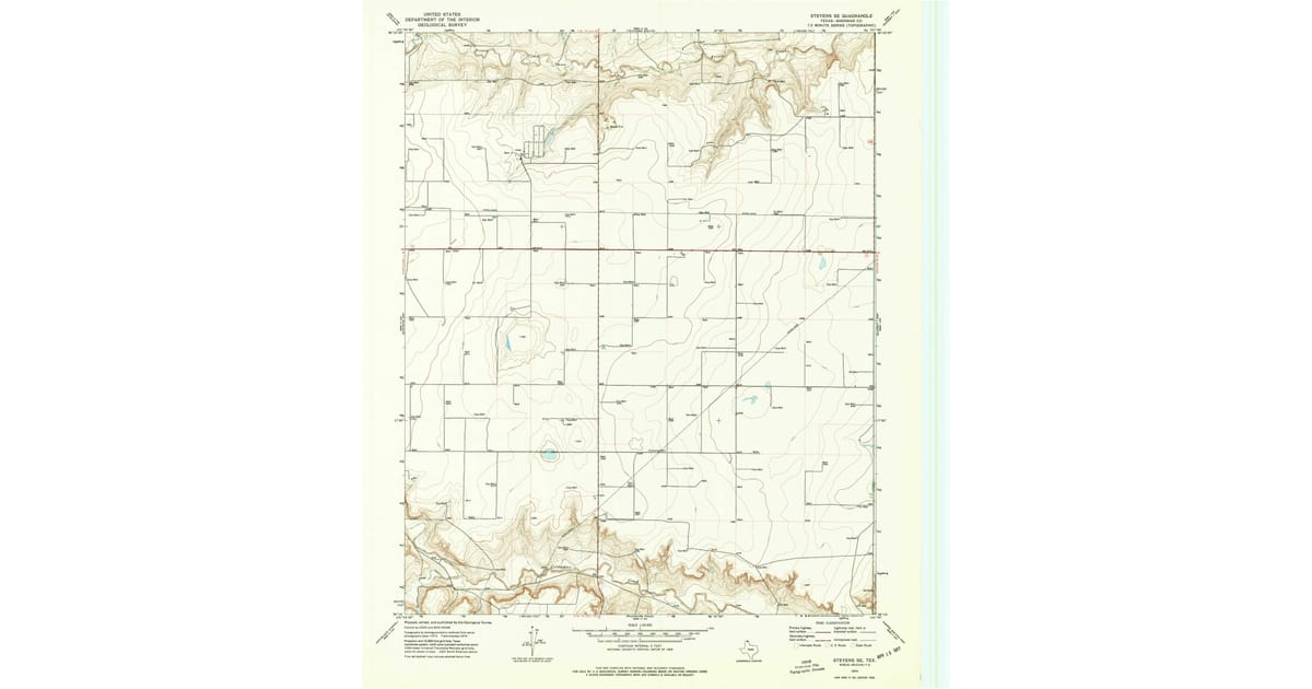 1974 Map of Stevens SE, Sherman County, TX — High-Res | Pastmaps
