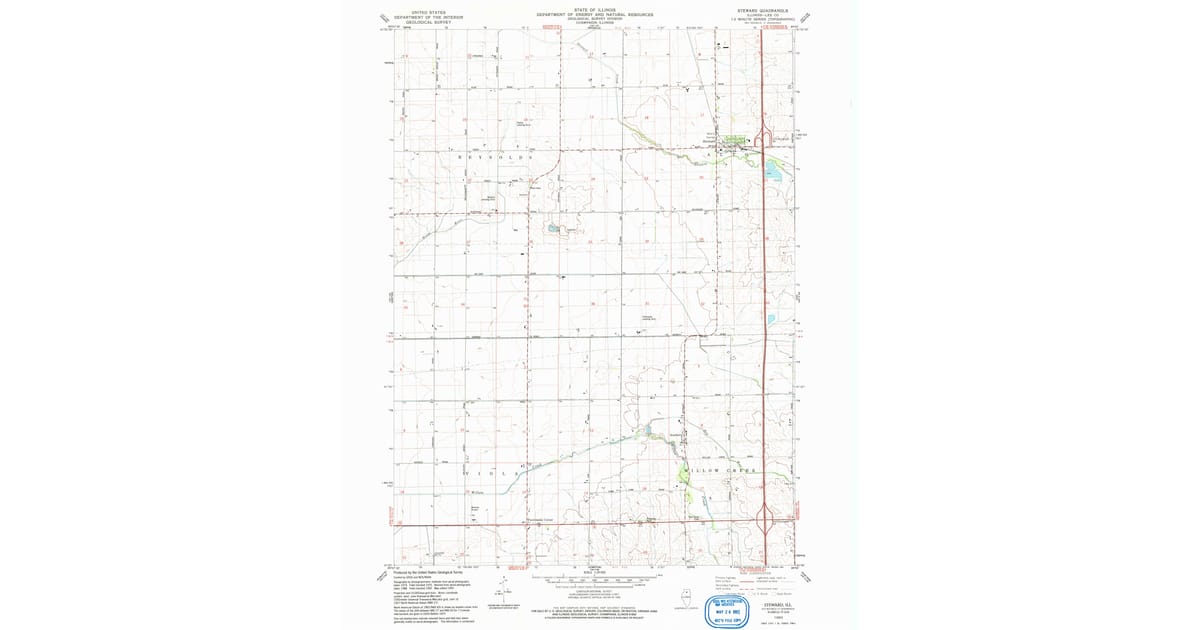 1993 Map of Steward, IL — High-Res | Pastmaps