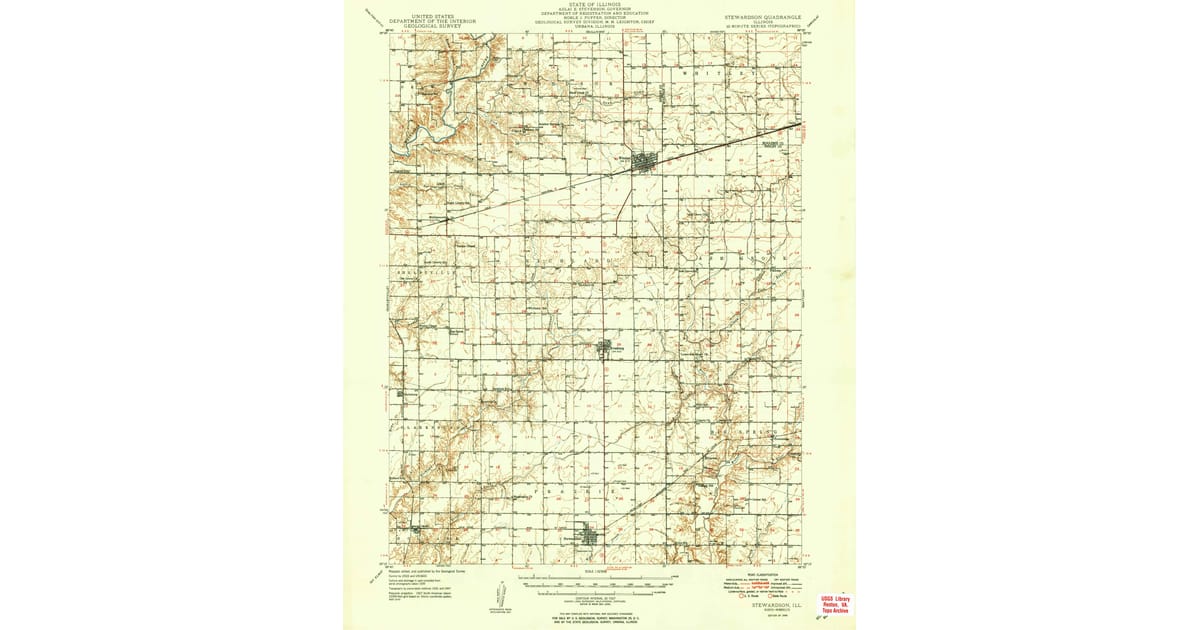 1949 Map of Stewardson, IL — High-Res | Pastmaps