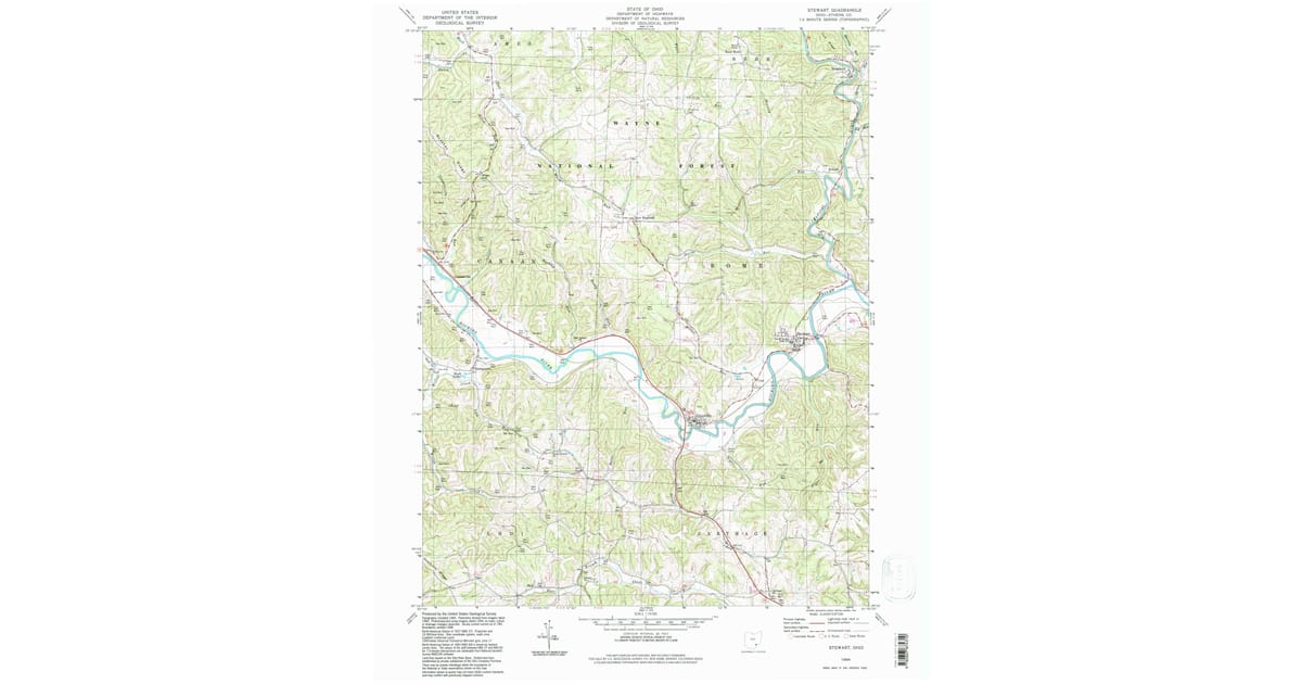 1994 Map of Stewart, OH — High-Res | Pastmaps