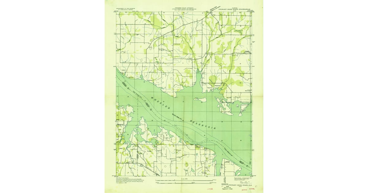 Old Maps of Beulah Land, AL for Academic Research | Pastmaps