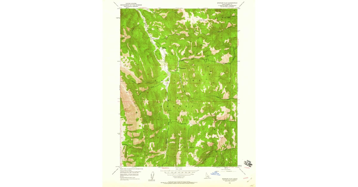 1949 Map of Stewart Flat, Caribou County, ID — High-Res | Pastmaps