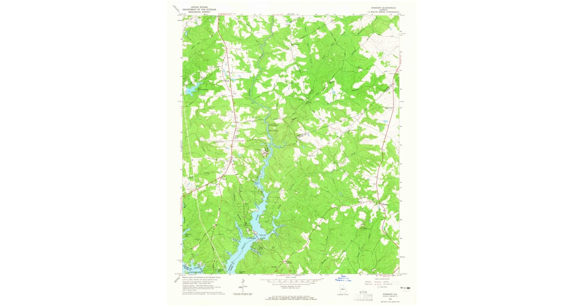 1964 Map of Stewart, Newton County, GA — High-Res | Pastmaps