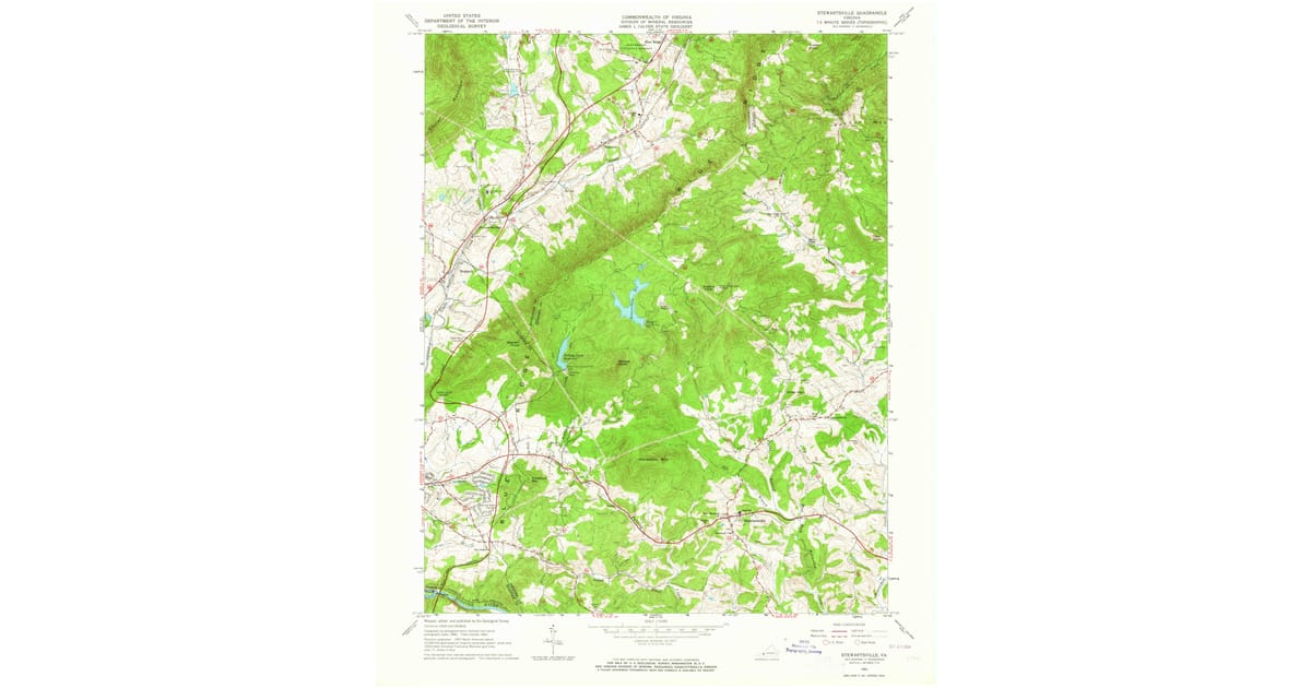 1963 Map of Stewartsville, VA — High-Res | Pastmaps