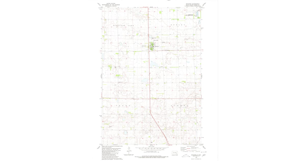 1980 Map of Stickney, SD — High-Res | Pastmaps