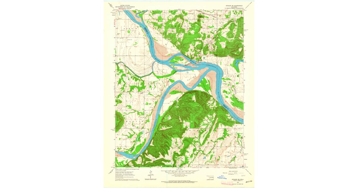 1963 Map of Stigler NE, Haskell County, OK — High-Res | Pastmaps