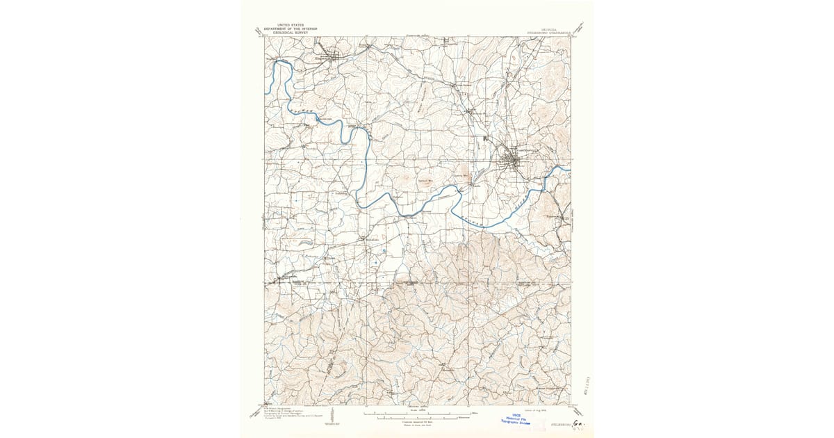 1908 Map of Stilesboro, Bartow County, GA — High-Res | Pastmaps