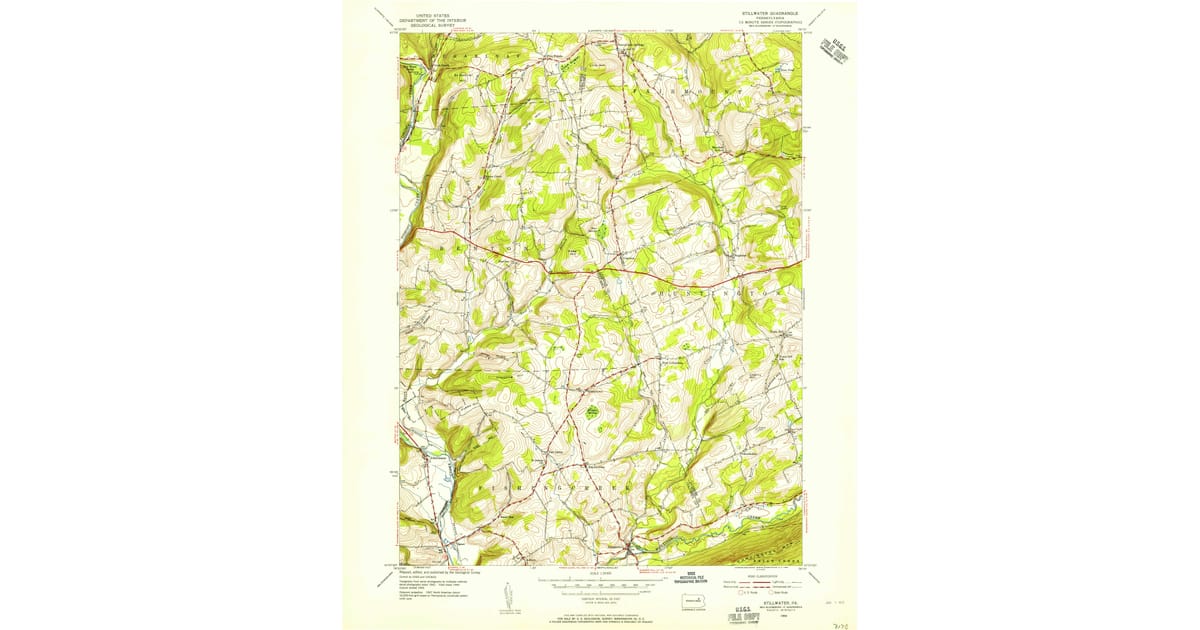 1954 Map of Stillwater, PA — High-Res | Pastmaps