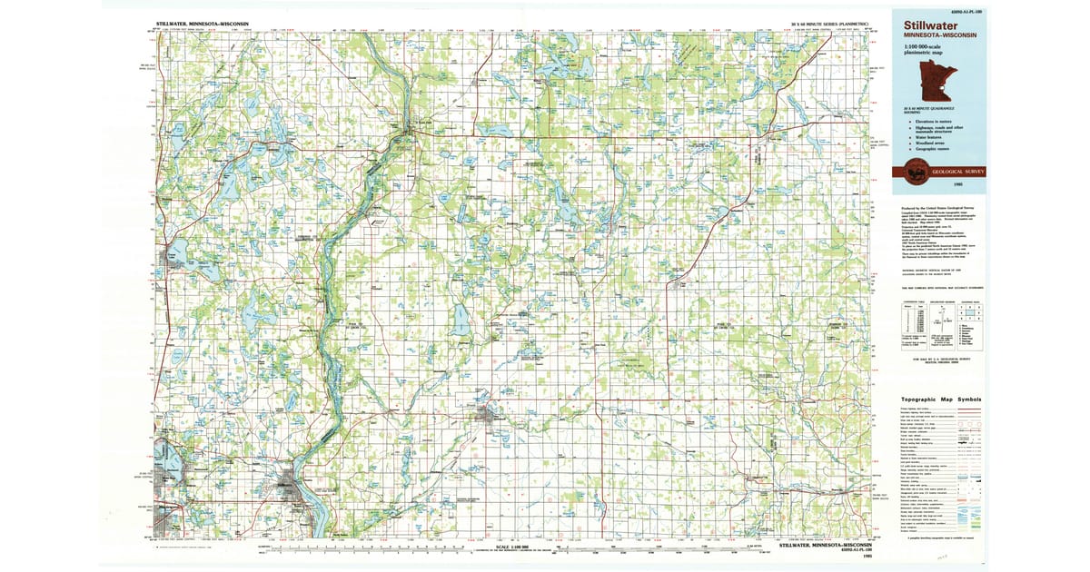 1980s Maps of Deer Park, WI | Pastmaps
