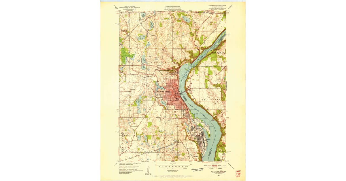 1951 Map of Stillwater, MN — High-Res | Pastmaps