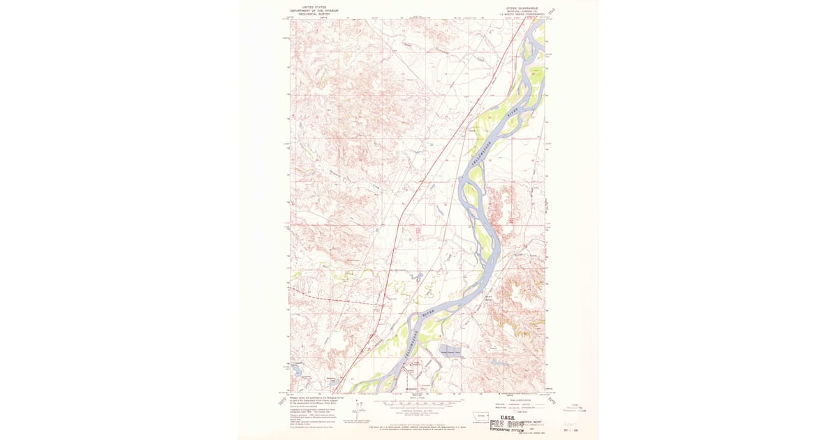1967 Map of Stipek, Dawson County, MT — High-Res | Pastmaps