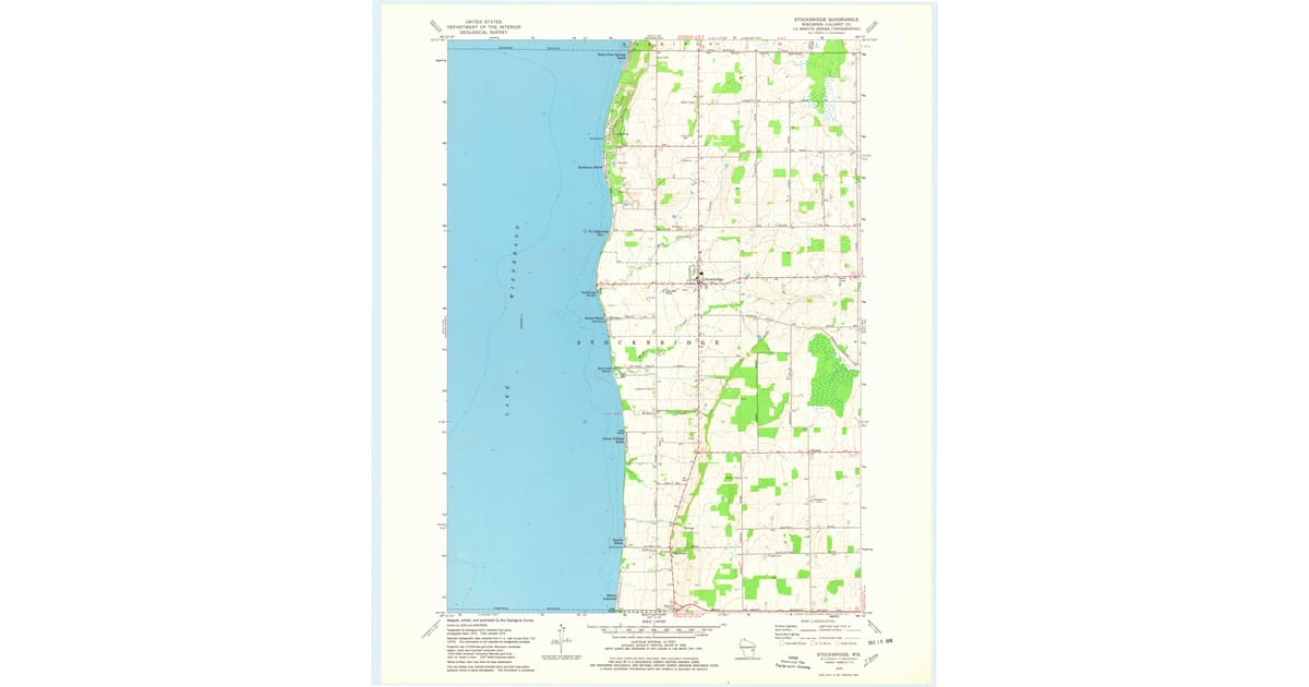 1974 Map of Stockbridge, WI — High-Res | Pastmaps