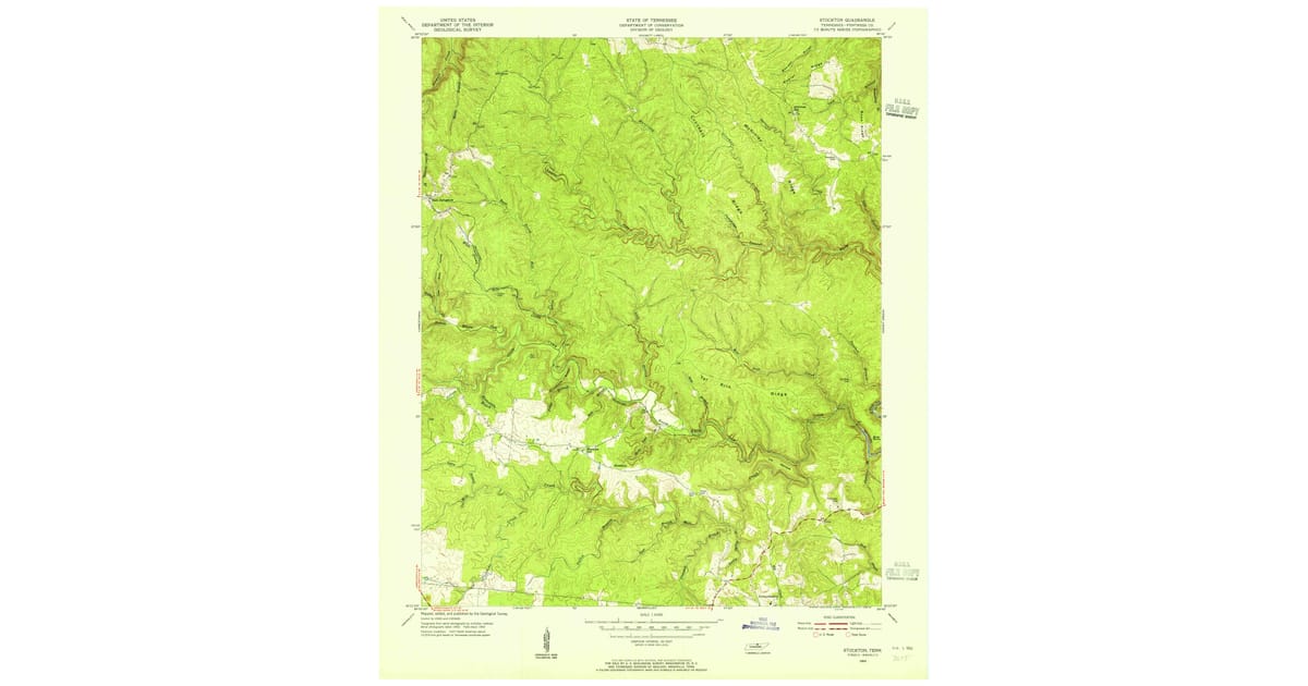1954 Map of Stockton, Fentress County, TN — High-Res | Pastmaps