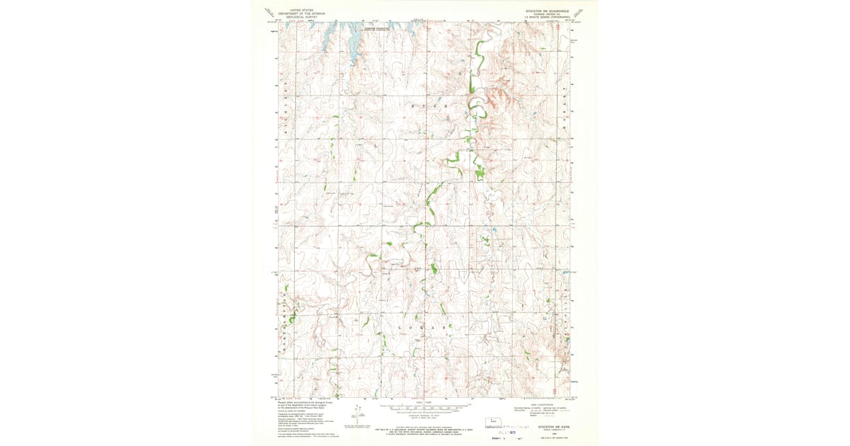 1969 Map of Stockton SW, Rooks County, KS — High-Res | Pastmaps