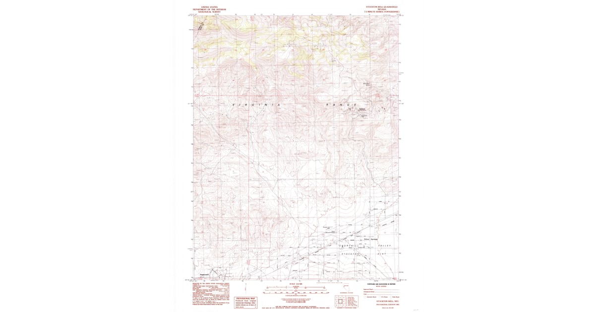 1985 Map of Stockton Well, Lyon County, NV — High-Res | Pastmaps