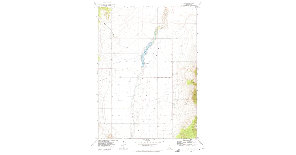 1973 Map of Stone, Oneida County, ID — High-Res | Pastmaps