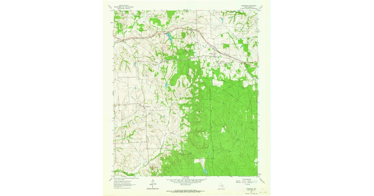 1961 Map of Stoneham, Grimes County, TX — High-Res | Pastmaps