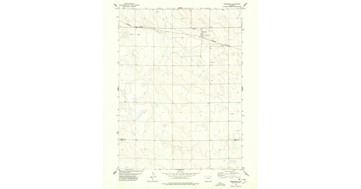 1977 Map of Stoneham, Weld County, CO — High-Res | Pastmaps
