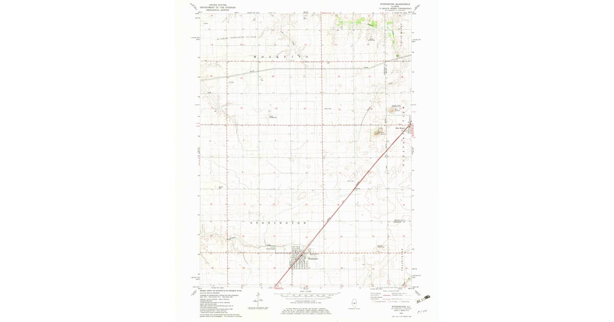 1982 Map of Stonington, IL — High-Res | Pastmaps