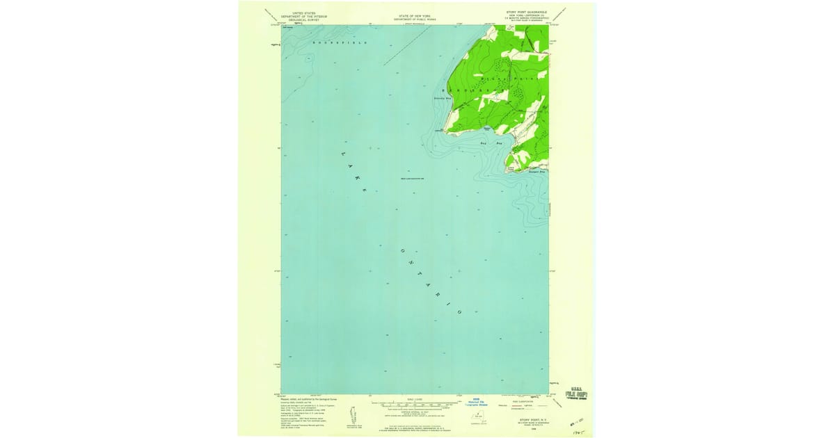 1958 Map of Stony Point, Jefferson County, NY — High-Res | Pastmaps