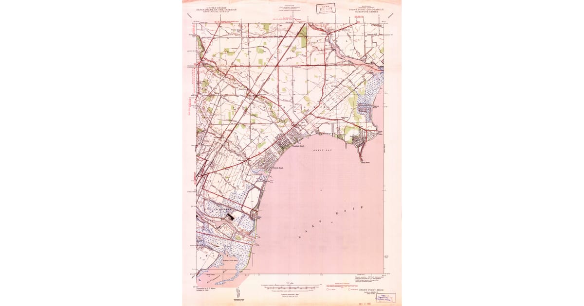 1942 Map of Stony Point, MI — High-Res | Pastmaps