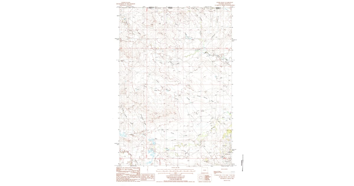 1984 Map of Storm Draw, Crook County, WY — High-Res | Pastmaps
