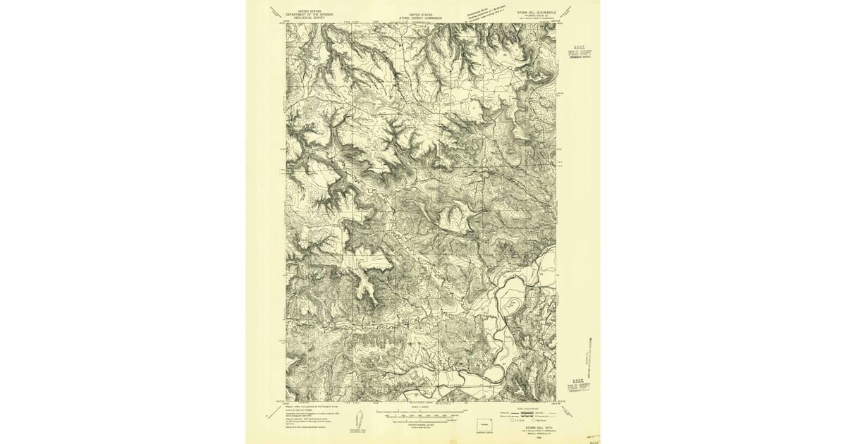 1954 Map of Storm Hill, Crook County, WY — High-Res | Pastmaps