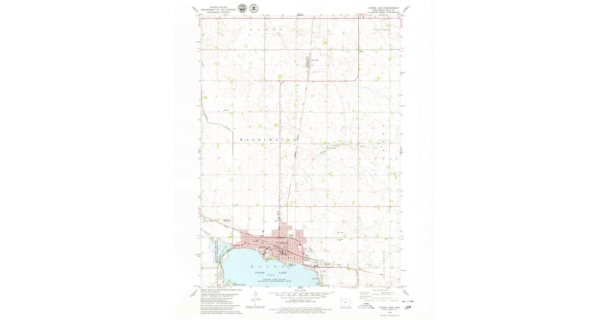 1979 Map of Storm Lake, IA — High-Res | Pastmaps