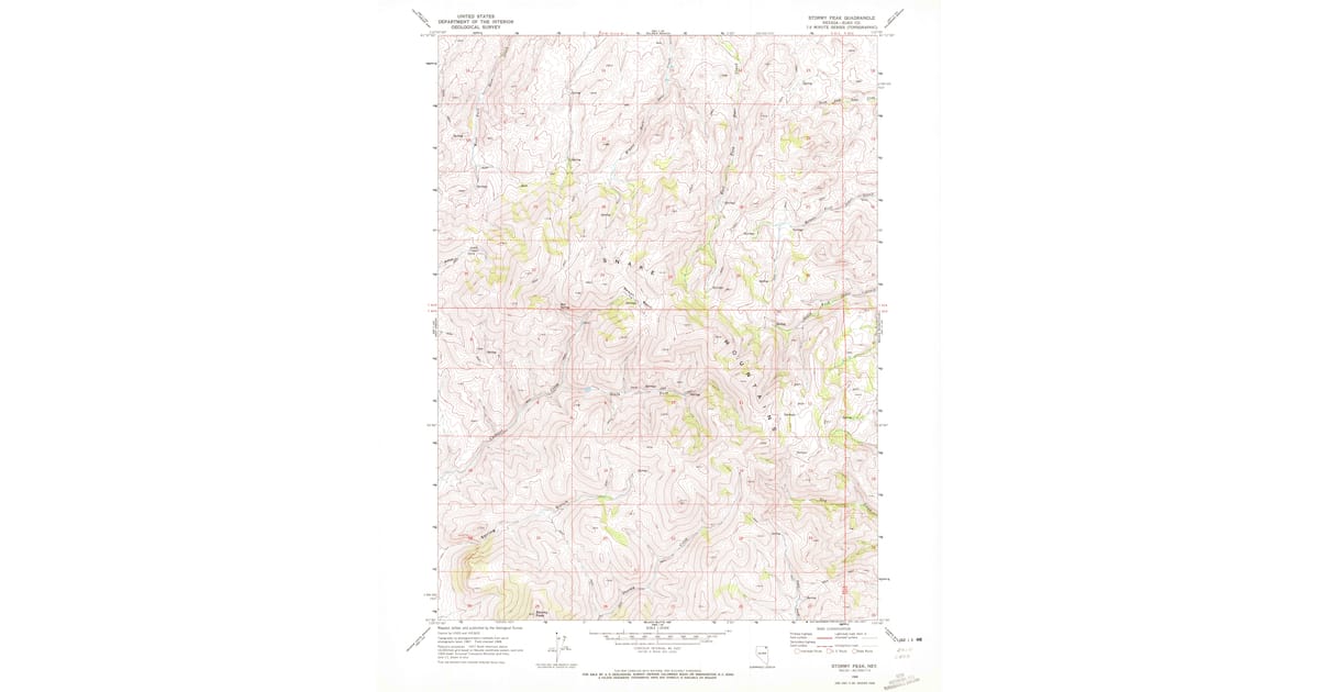 1968 Map of Stormy Peak, Elko County, NV — High-Res | Pastmaps