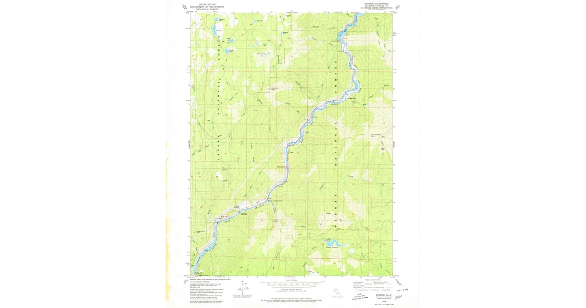 1979 Map of Storrie, Plumas County, CA — High-Res | Pastmaps