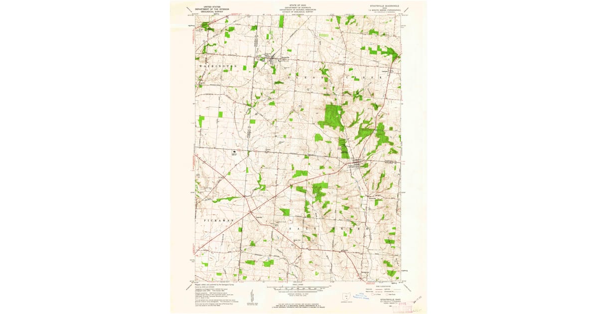 1961 Map of Stoutsville, OH — High-Res | Pastmaps