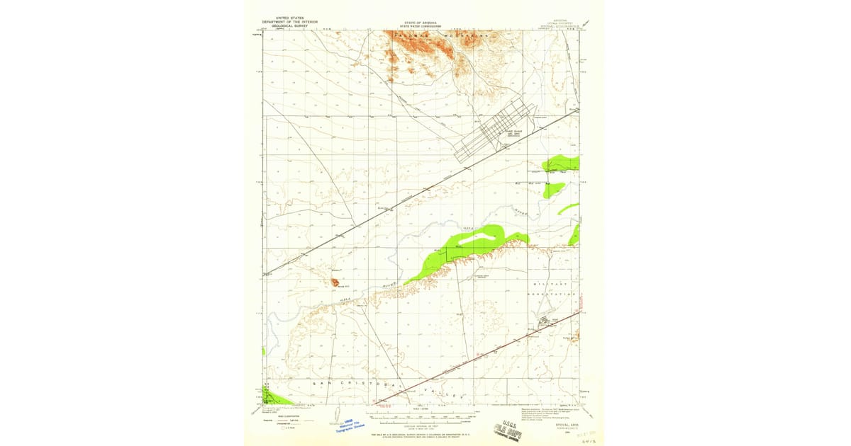 1950s Maps of Yuma County, AZ | Pastmaps