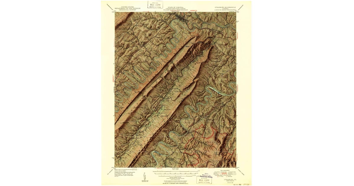 1950 Map of Strasburg, VA — High-Res | Pastmaps