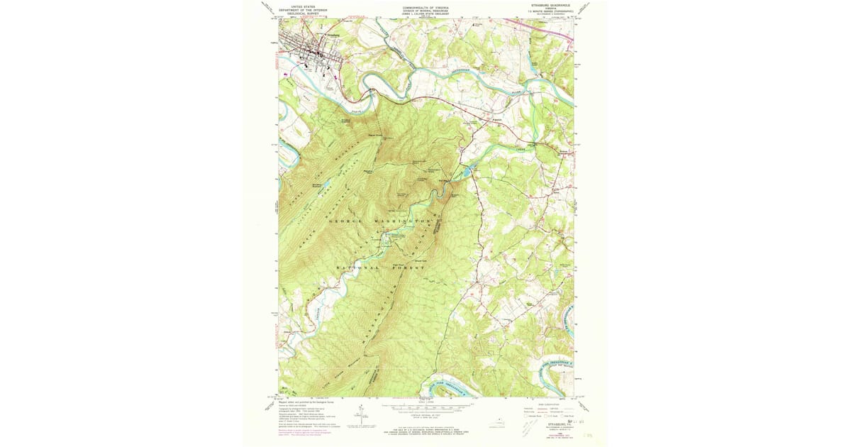 1966 Map of Strasburg, VA — High-Res | Pastmaps