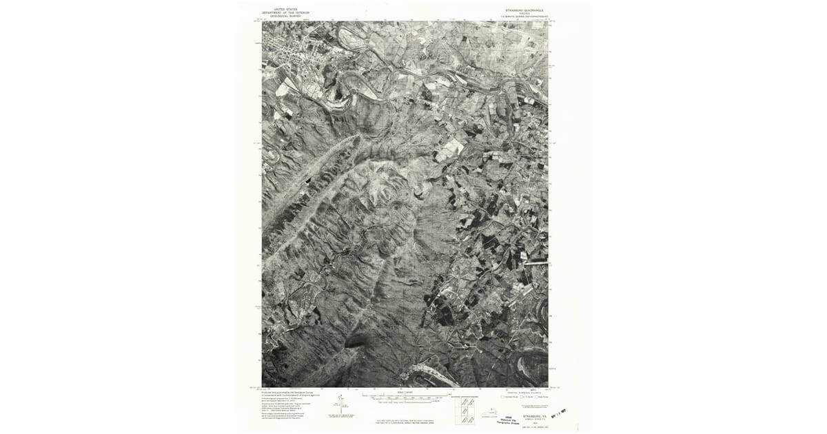 1972 Map of Strasburg, VA — High-Res | Pastmaps